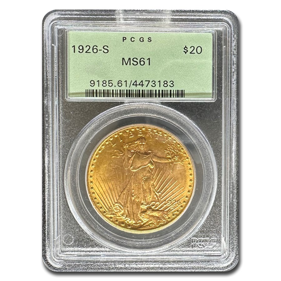 Buy 1926-S $20 St Gaudens Gold Double Eagle MS-61 PCGS | APMEX