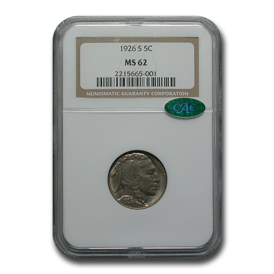 Buy 1926-S Buffalo Nickel MS-62 NGC CAC | APMEX