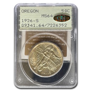 Buy 1926-S Oregon Trail Half Dollar MS-64 PCGS Gold CAC (Rattler) | APMEX
