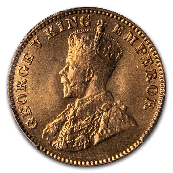 Buy 1927 (B) British India Copper 1/4 Anna MS-66 PCGS (Red) | APMEX