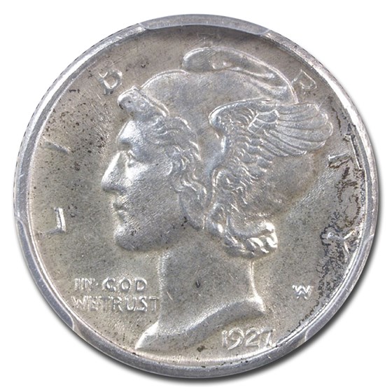 Buy 1927-D Mercury Dime MS-62 PCGS (FB) | APMEX