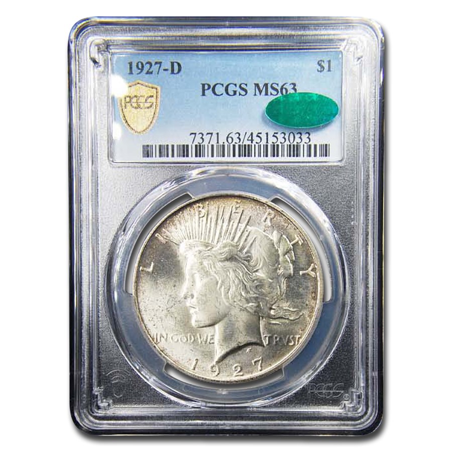 Buy 1927-D Peace Dollar MS-63 PCGS CAC | APMEX