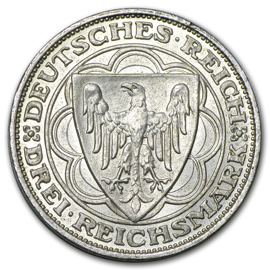 Buy 1927 Germany Silver 3 Reichsmarks Bremerhaven EF/AU | APMEX