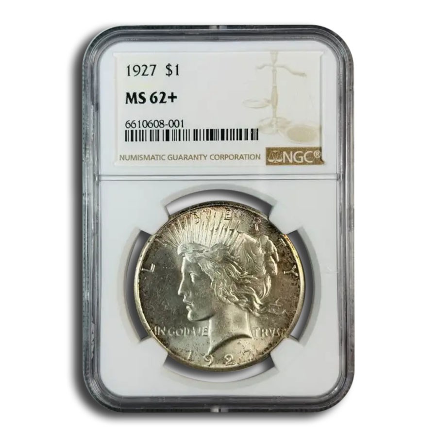 Buy 1927 Peace Dollar MS-62+ NGC | APMEX