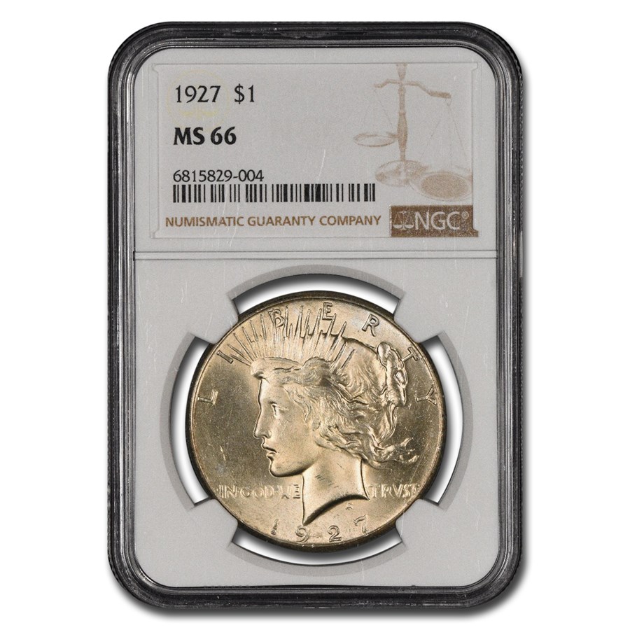 1927 Peace Dollar MS-66 NGC