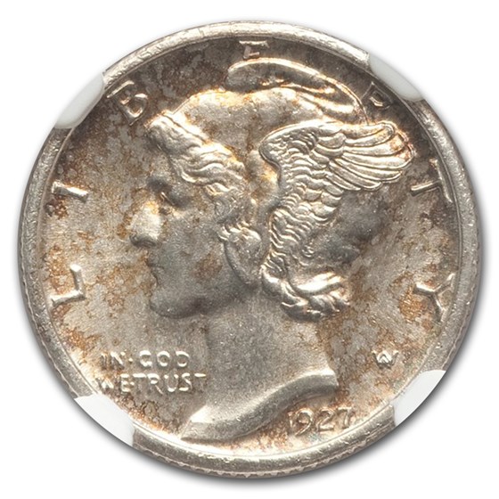 Buy 1927-S Mercury Dime MS-64 NGC | APMEX