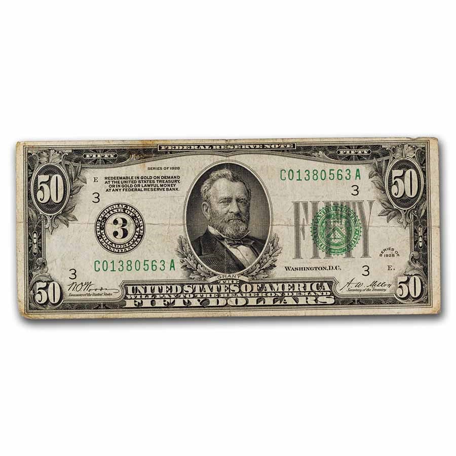 Buy 1928 (3-Philadelphia) $50 FRN F (Fr#2100-C) | APMEX