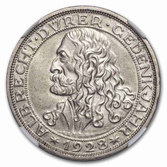 1928-D Germany Silver 3 Mark Albrecht Durer MS-63 NGC