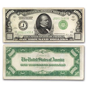 Buy 1928 (J-Kansas City) $1,000 FRN VF (Fr#2210-J) | APMEX