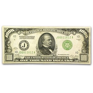 Buy 1928 (J-Kansas City) $1,000 FRN XF+ (Fr#2210-J) | APMEX