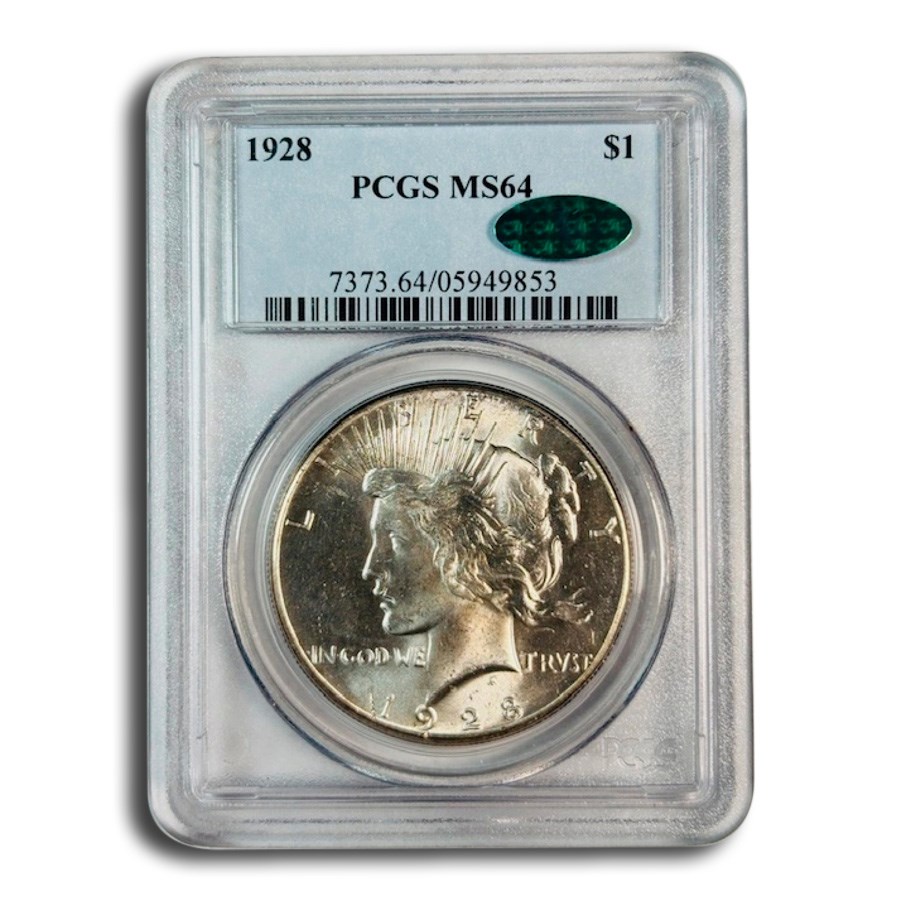 Buy 1928 Peace Dollar MS-64 PCGS (CAC) | APMEX