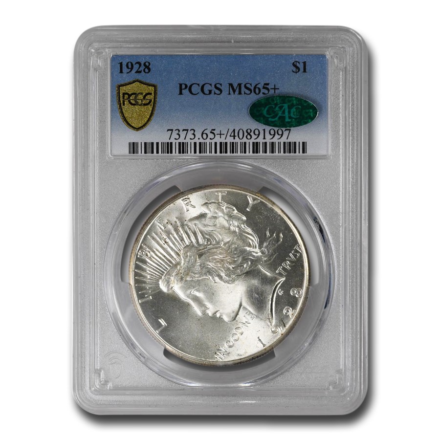 Buy 1928 Peace Dollar MS-65+ PCGS CAC | APMEX