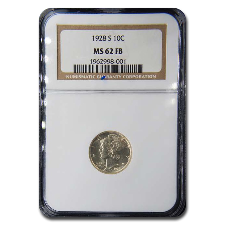 Buy 1928-S Mercury Dime MS-62 NGC (FB) | APMEX