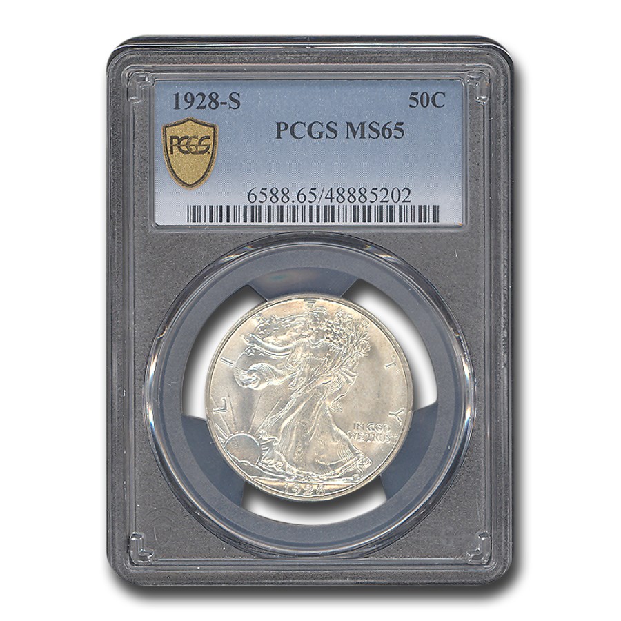 Buy 1928-S Walking Liberty Half Dollar MS-65 PCGS | APMEX