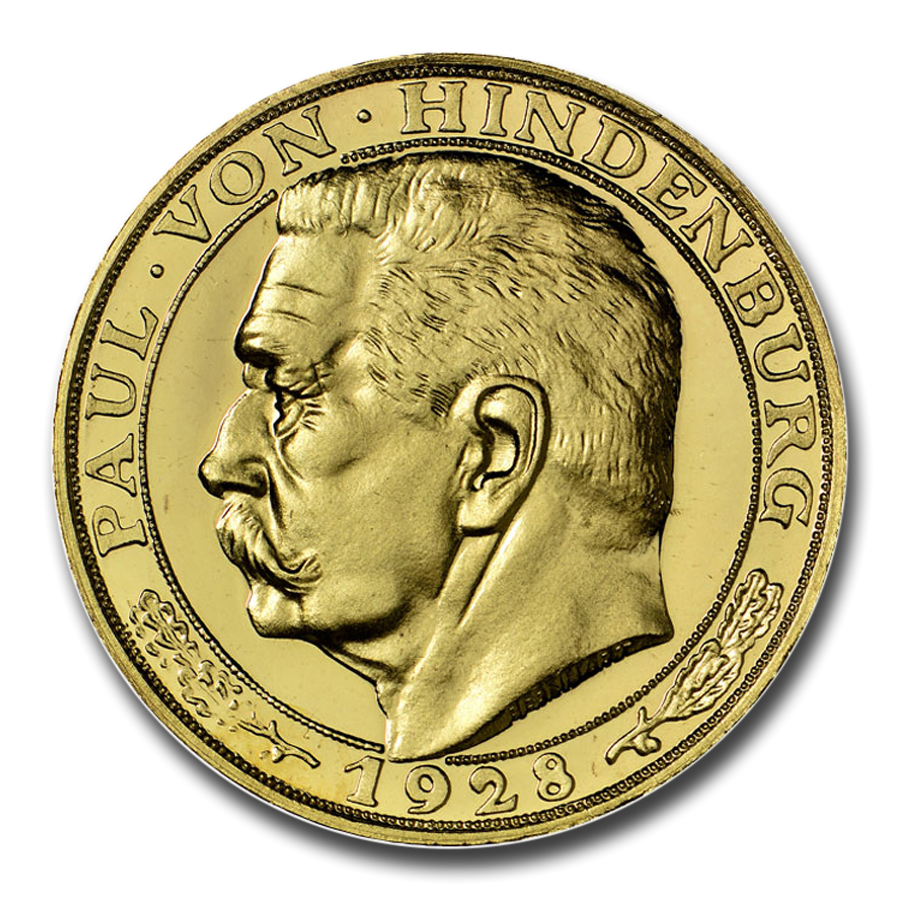 Buy 1928 Weimar Republic Gold Medallic 20 Marks PF-68 NGC (UCAM) | APMEX