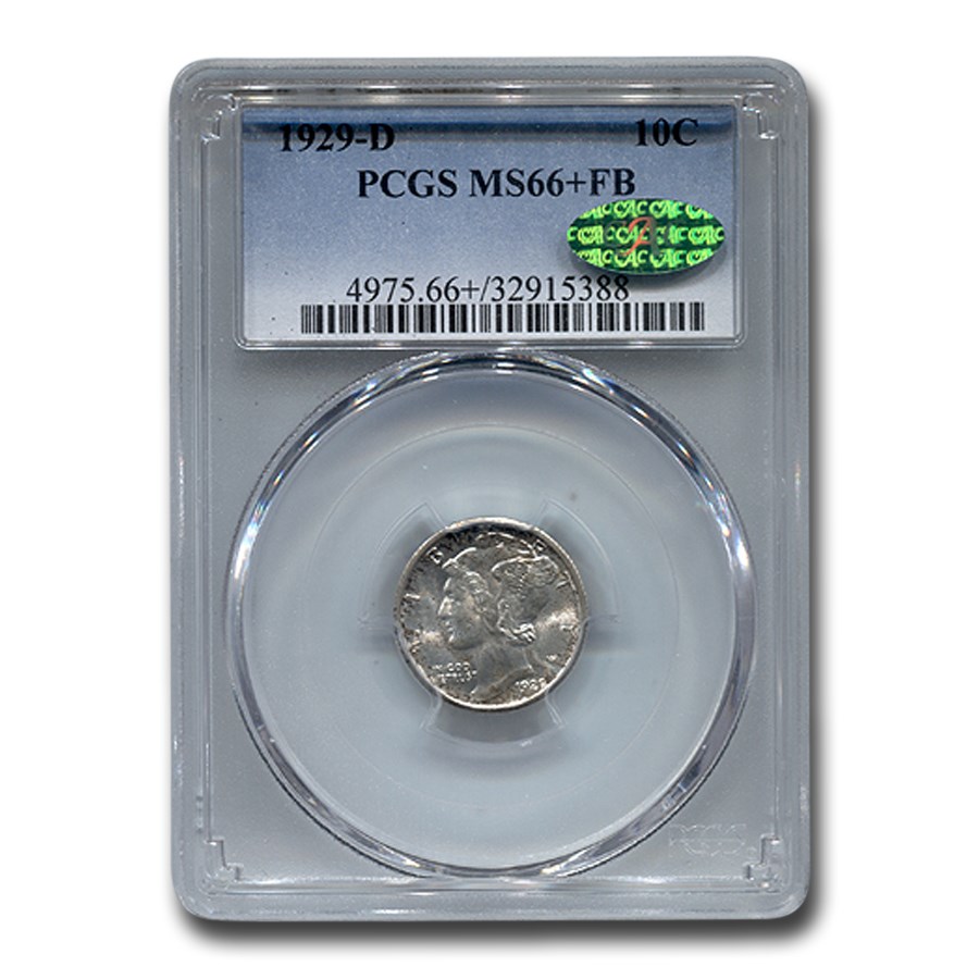 Buy 1929-D Mercury Dime MS-66+ PCGS CAC (FB) | APMEX