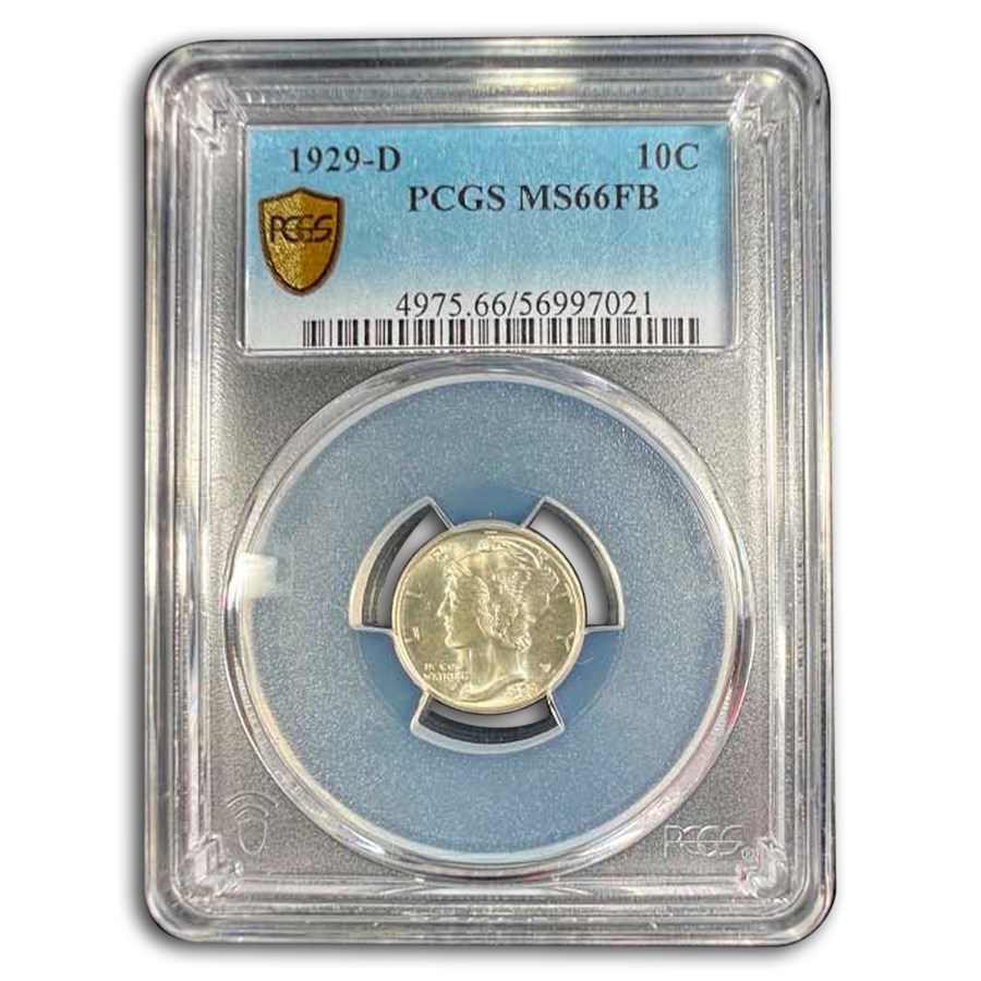 Buy 1929-D Mercury Dime MS-66 PCGS (FB) | APMEX