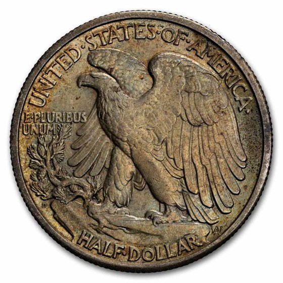 1929-D Walking Liberty Half Dollar BU (Toned)