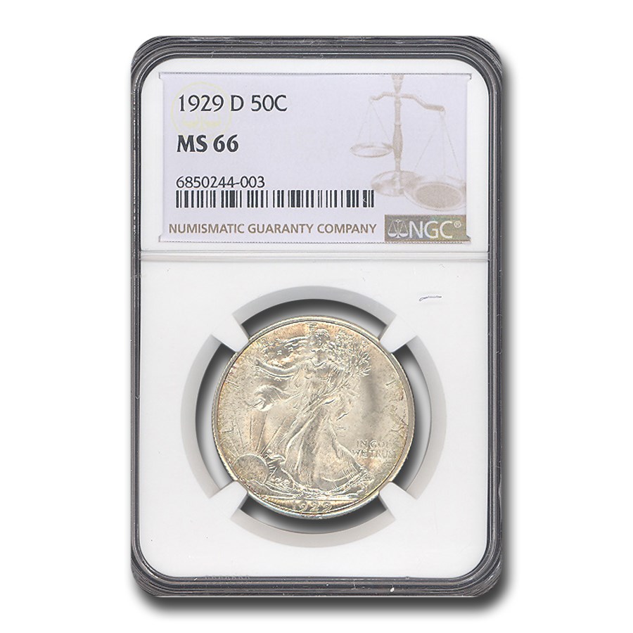 1929-D Walking Liberty Half Dollar MS-66 NGC
