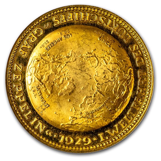 Buy 1929 Germany Weimar Republic Gold Medal Zeppelin MS-64 NGC | APMEX