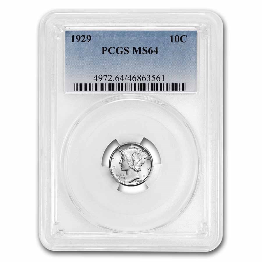 Buy 1929 Mercury Dime MS-64 PCGS | APMEX