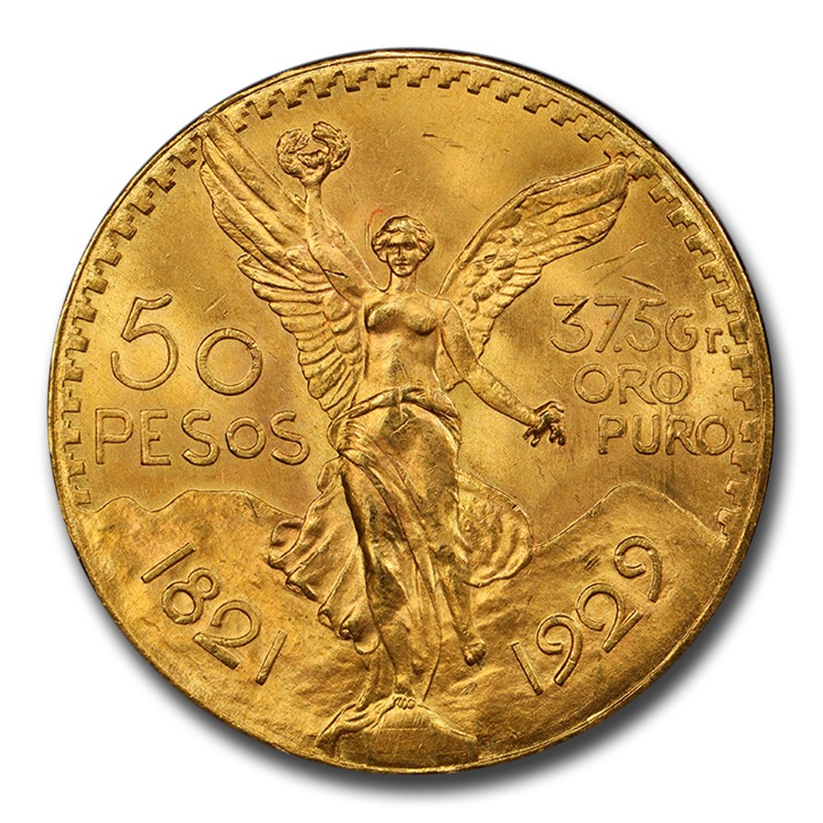 Buy 1929 Mexico Gold 50 Pesos MS-65+ PCGS | APMEX