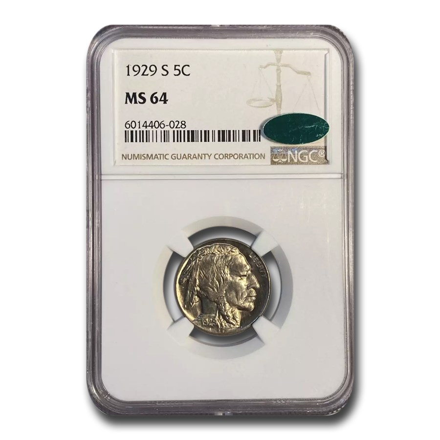 Buy 1929-S Buffalo Nickel MS-64 NGC CAC | APMEX