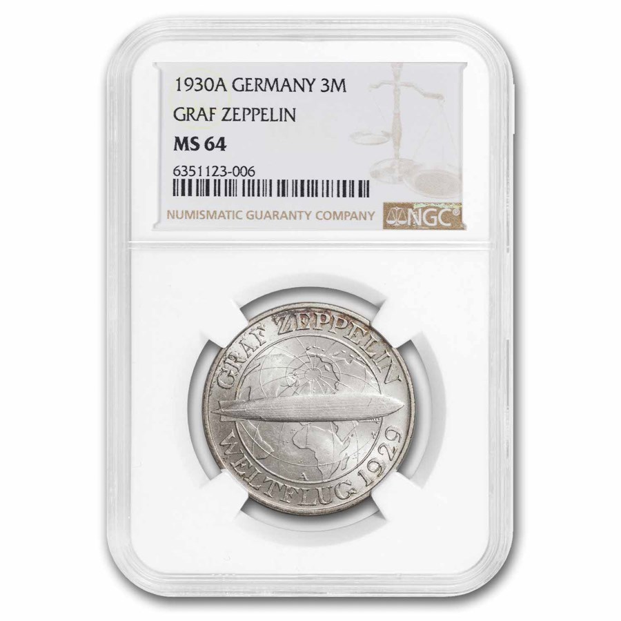 Buy 1930-A Germany Weimar Republic Silver 3 Reichsmark MS-64 NGC | APMEX