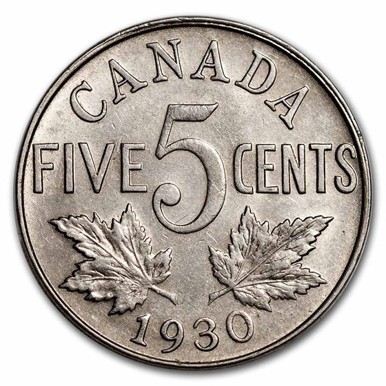 Buy 1930 Canada 5 Cents George V AU | APMEX