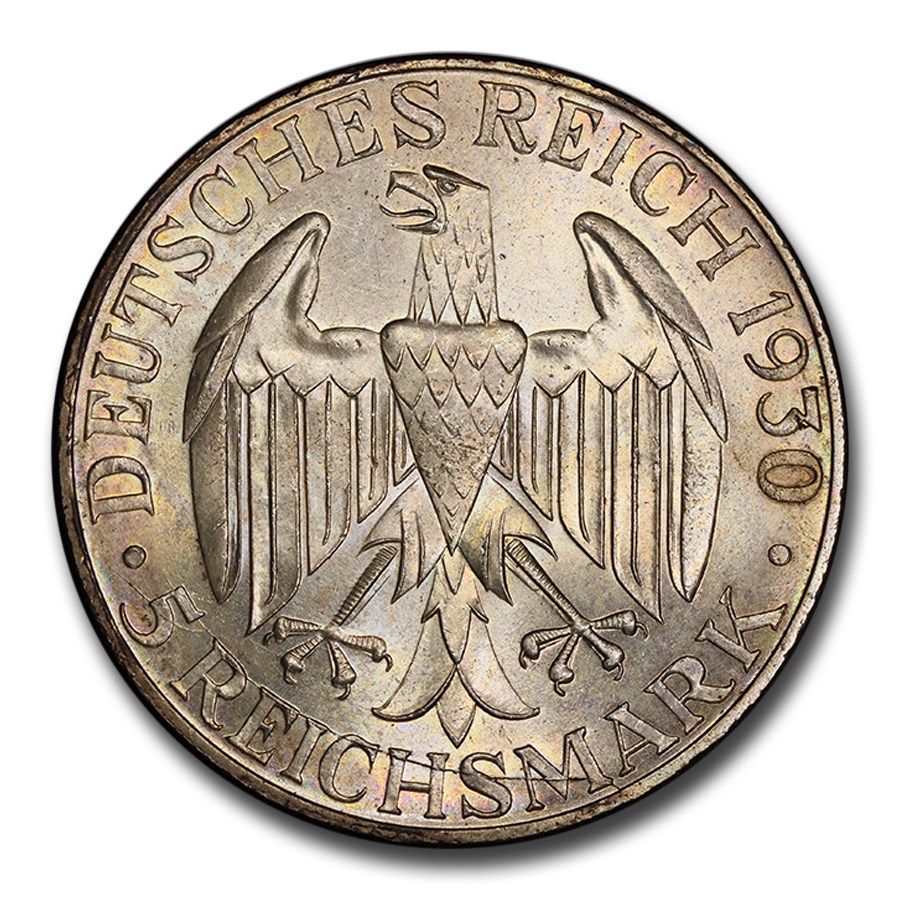 Buy 1930-D Germany Weimar Republic Silver 5 Reichsmark MS-66 PCGS | APMEX