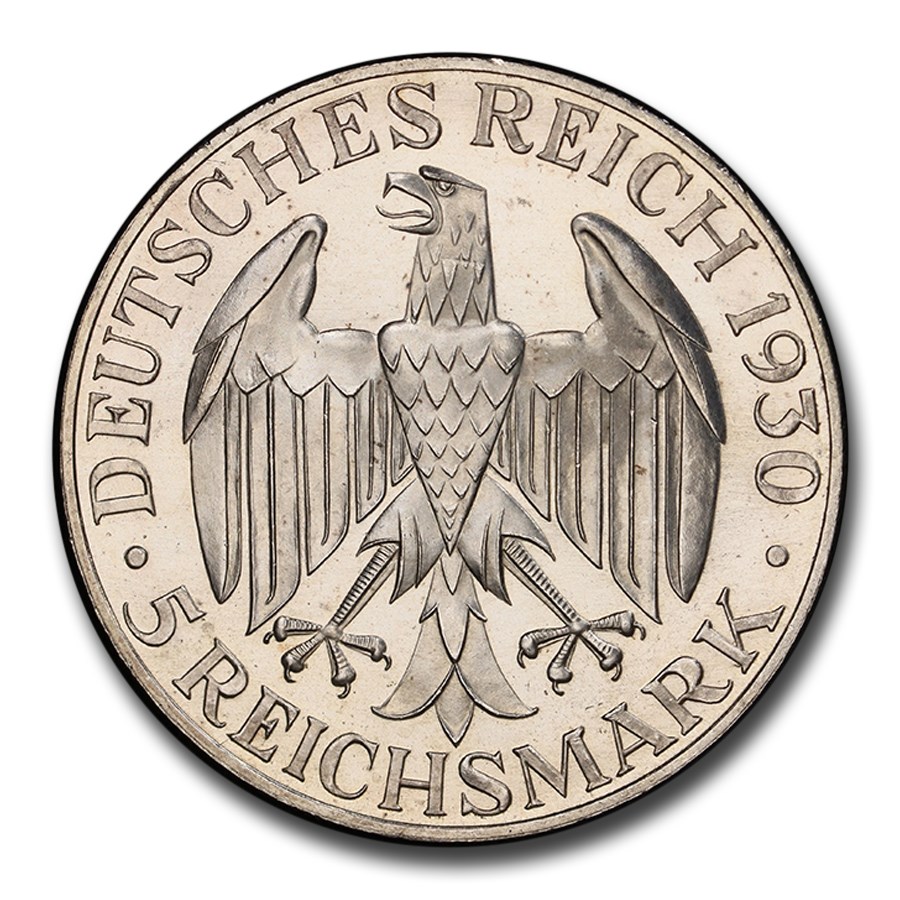 Buy 1930-F Germany Weimar Republic Silver 5 Reichsmark MS-66 PCGS | APMEX