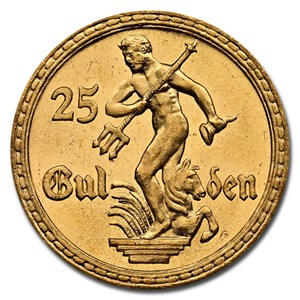 1930 Germany Gold 25 Gulden MS-64 NGC (Danzig)