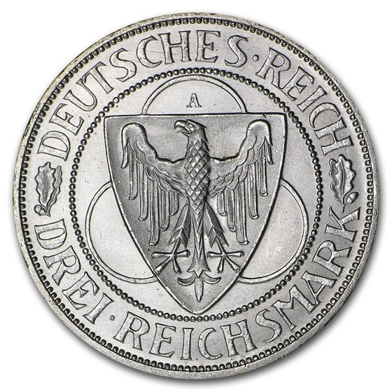 Buy 1930 Germany Silver 3 Reichsmarks Rhineland EF/AU | APMEX