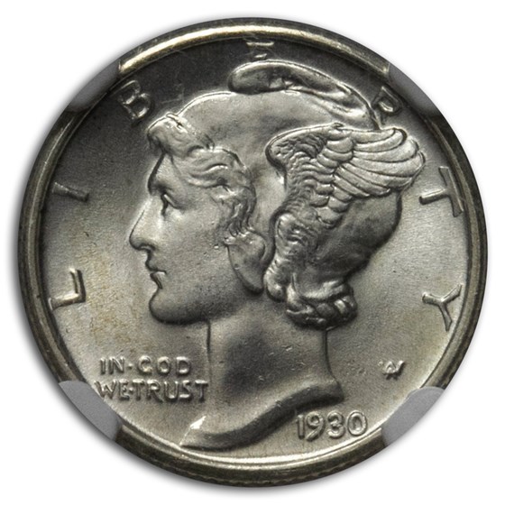 Buy 1930 Mercury Dime MS-65 NGC (Full Bands) | APMEX