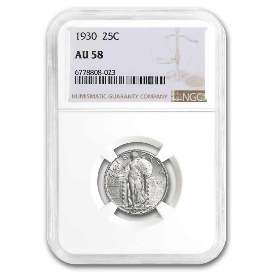 1930 Standing Liberty Quarter AU-58 NGC