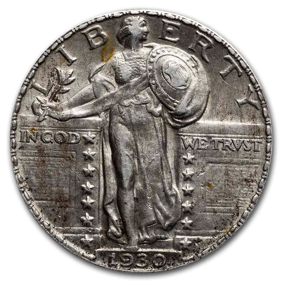 Buy 1930 Standing Liberty Quarter AU Details (Cleaned) | APMEX
