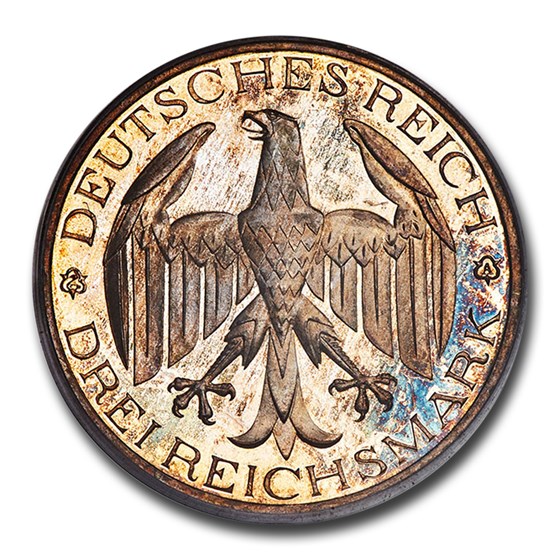 Buy 1931-A Germany Weimar Republic 3 Reichsmark PR-65 UCAM NGC | APMEX