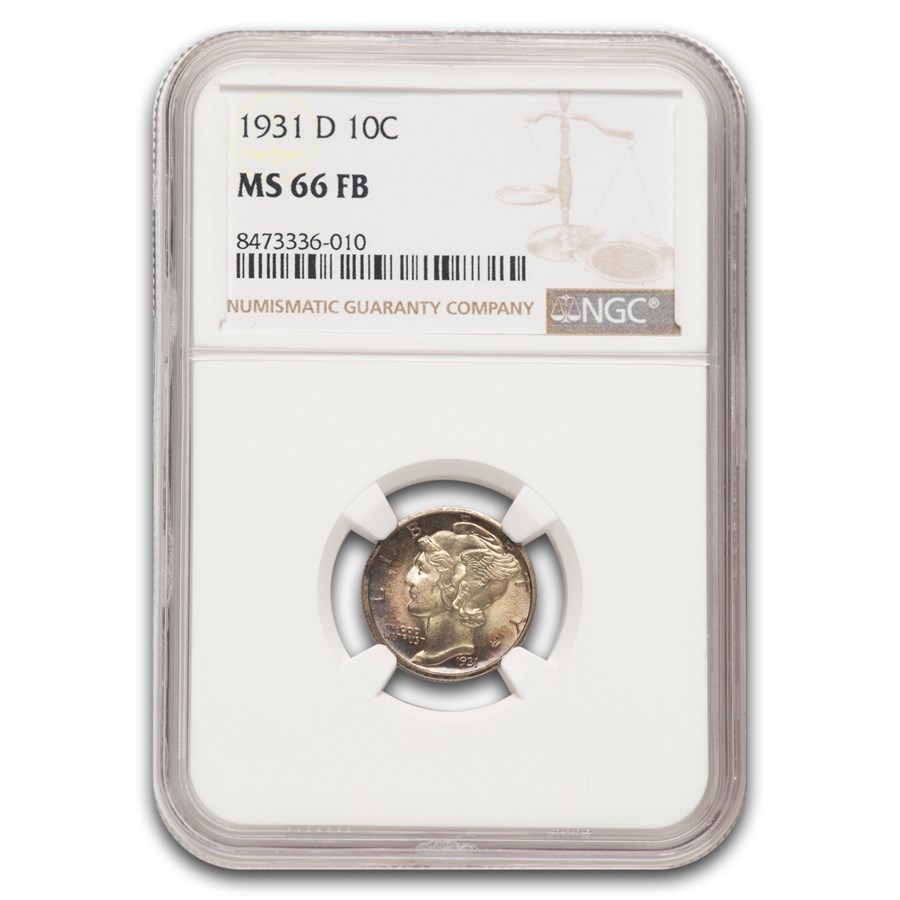 Buy 1931-D Mercury Dime MS-66 NGC (FB) | APMEX
