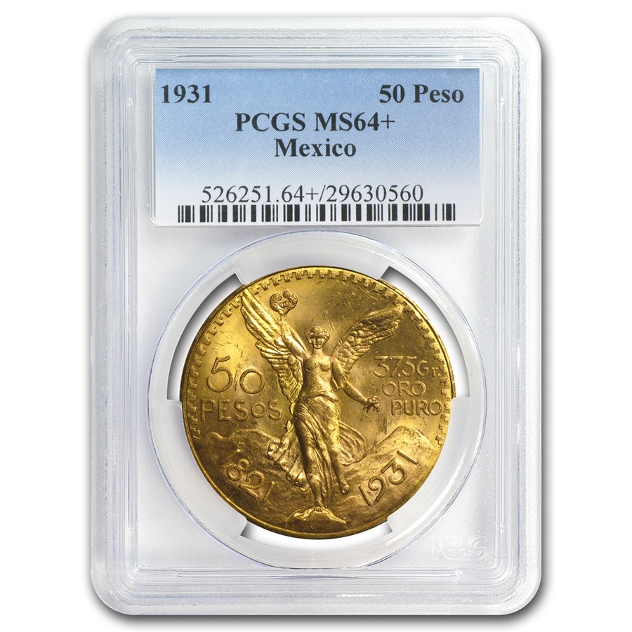 Buy 1931 Mexico Gold 50 Pesos MS-64+ PCGS | APMEX