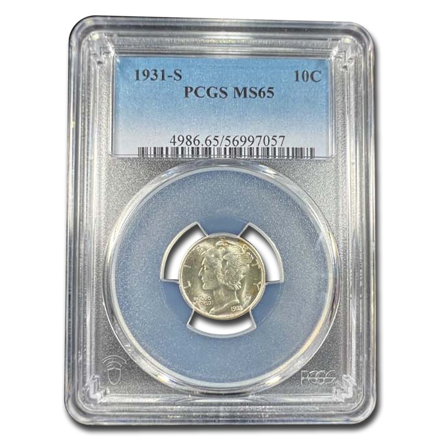 1931-S Mercury Dime MS-65 PCGS