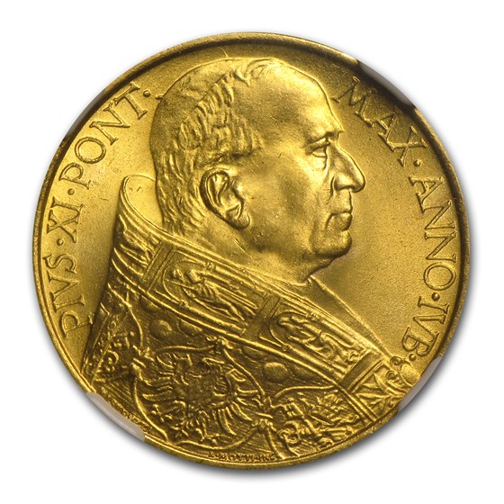 Buy 1933-34 Vatican City Gold 100 Lire Jubilee MS-64 NGC | APMEX