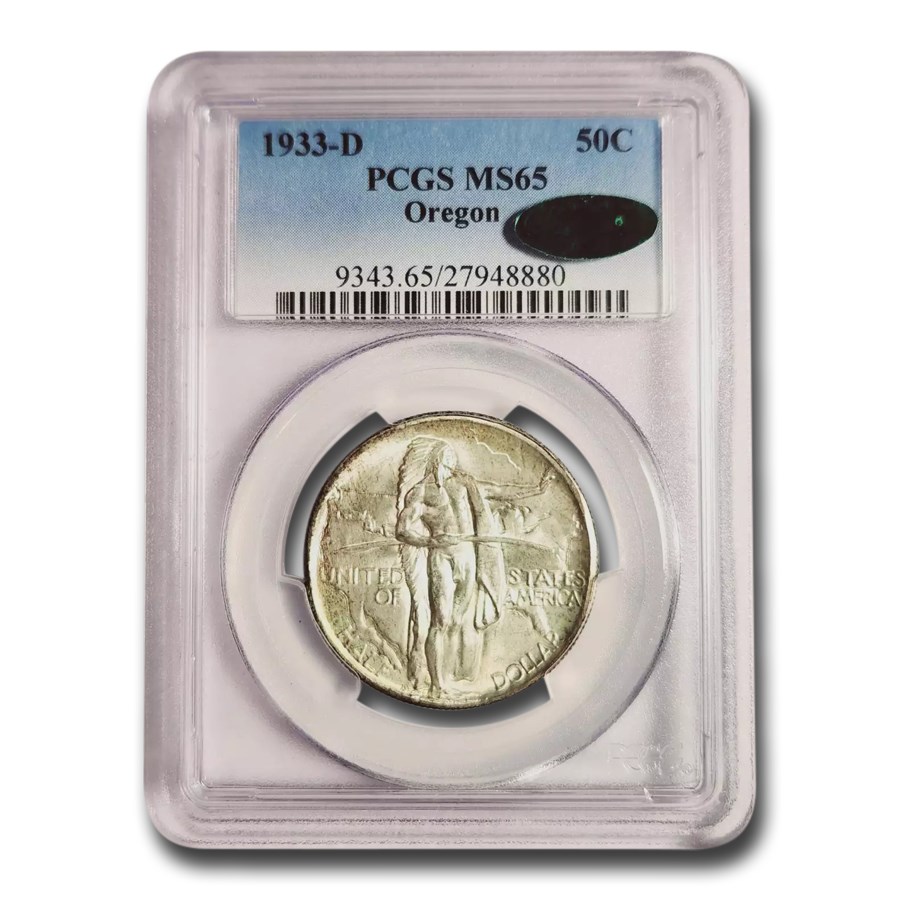 Buy 1933-D Oregon Trail Commemorative Half Dollar MS-65 PCGS CAC | APMEX