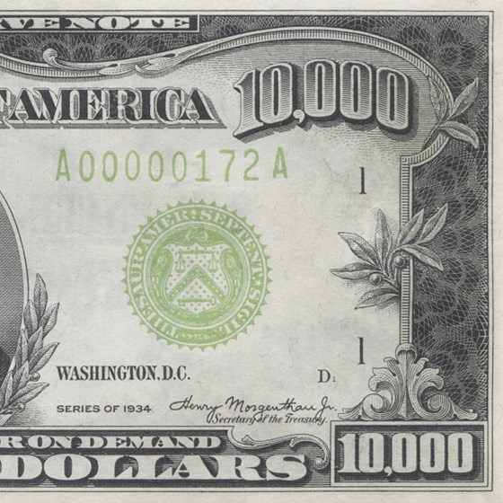 Buy 1934 $10,000 Federal Reserve Note Gem Unc-65 (Fr#2231-A) | APMEX