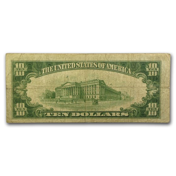 Buy 1934-A $10 Silver Cert Yellow Seal-North Africa Fine (Star Note ...