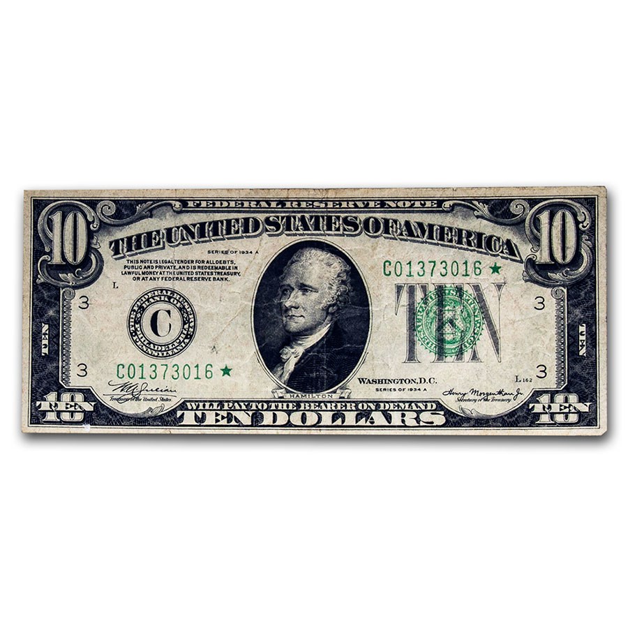 Buy 1934-A* (C-Philadelphia) $10 FRN VF (Star Note) | APMEX