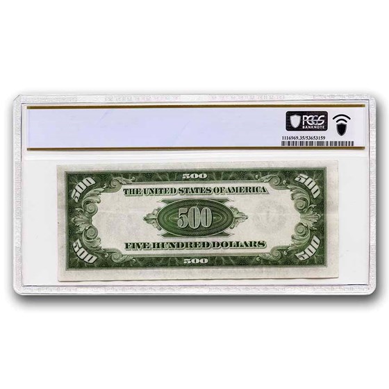 1934-A (J-Kansas City) $500 FRN VF-35 PCGS (Fr#2202-Jm) Mule