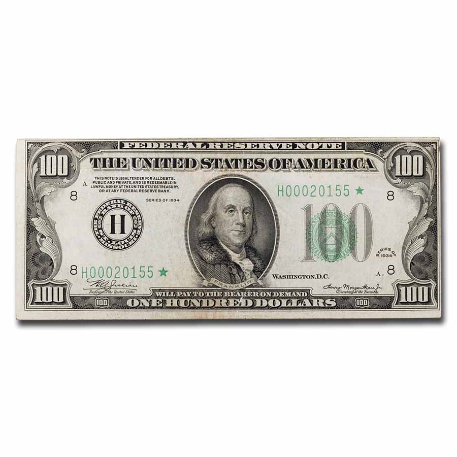 Buy 1934* (H-St. Louis) $100 FRN VF (Fr#2152-H*) Star Note | APMEX
