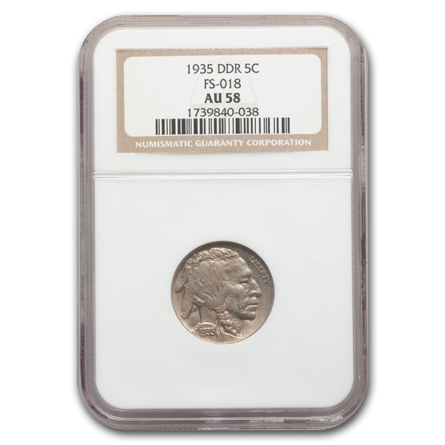 Buy 1935 Buffalo Nickel AU-58 NGC (DDR FS-018) | APMEX