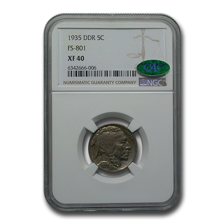 Buy 1935 Buffalo Nickel XF-40 NGC CAC (DDR-801) | APMEX