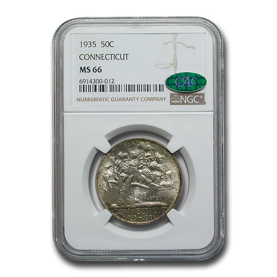 Buy 1935 Connecticut Tercentenary Half Dollar MS-66 NGC CAC | APMEX